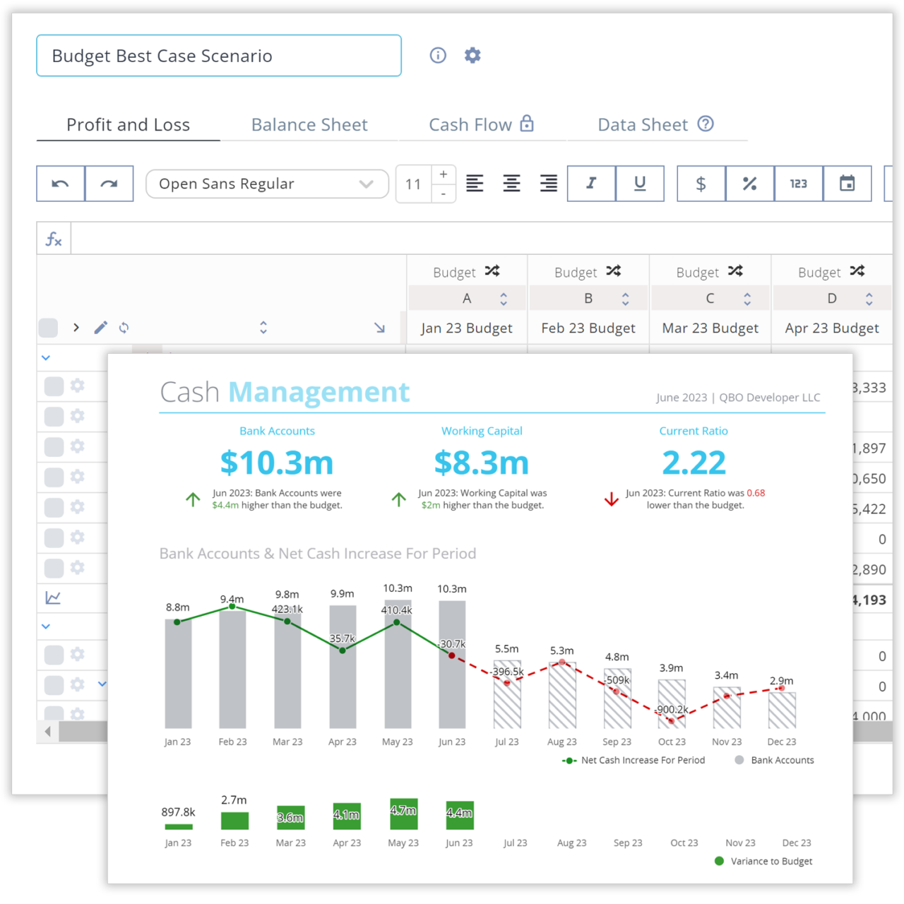 Feature 3-Way Budgeting & Forecasting | Reach Reporting