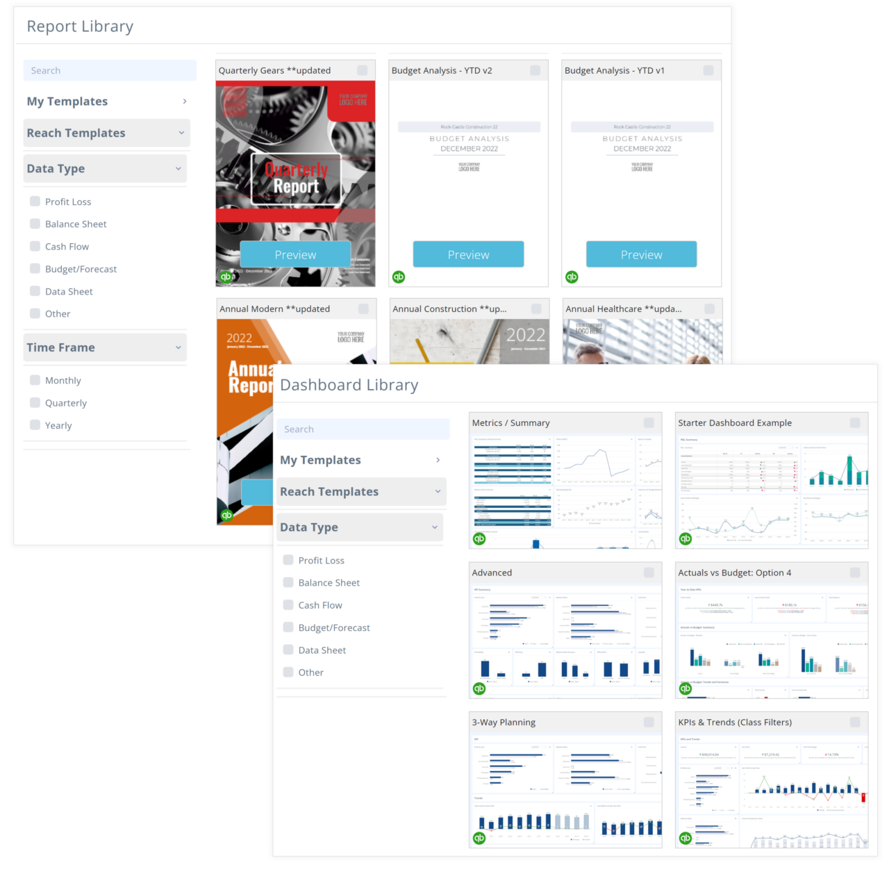 Feature Template Library | Reach Reporting